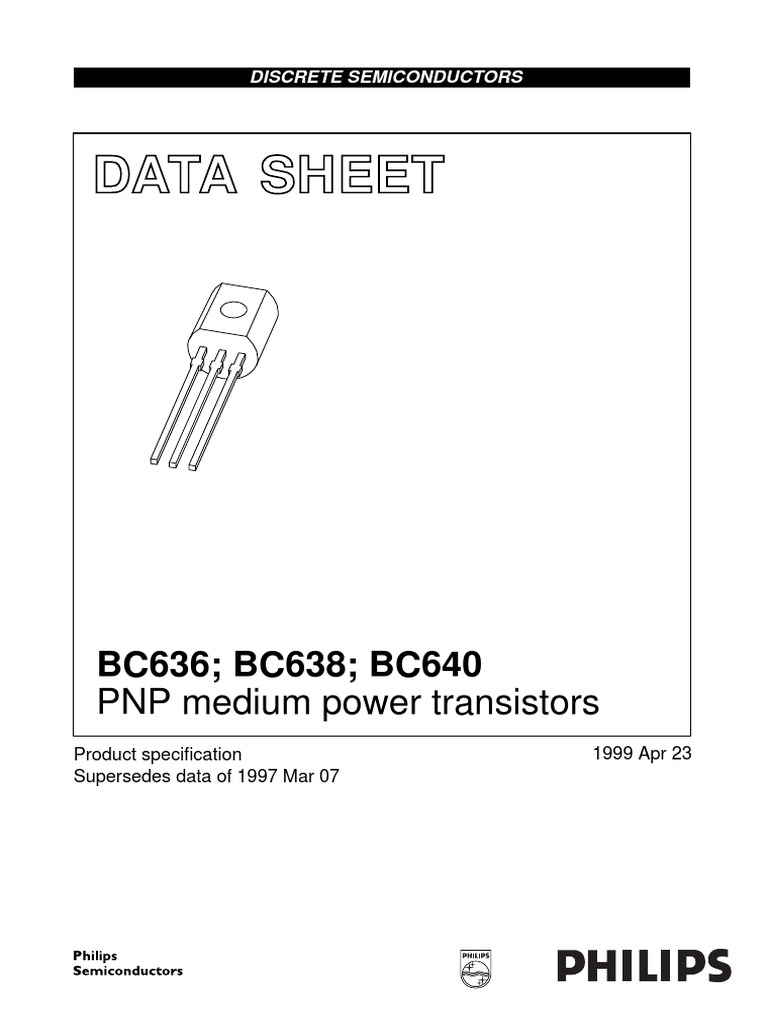 Data Sheet: BC636 BC638 BC640 | PDF | Bipolar Junction Transistor ...