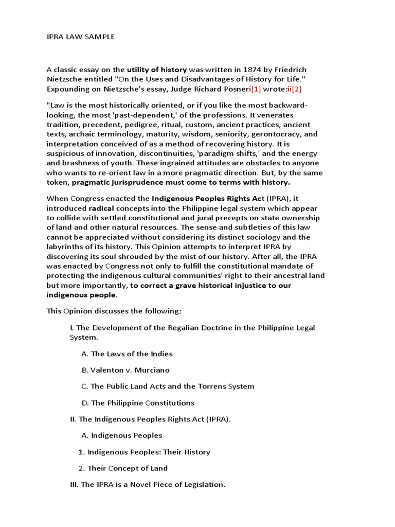 Ipra Law Sample | PDF | Ownership | Ethical Principles