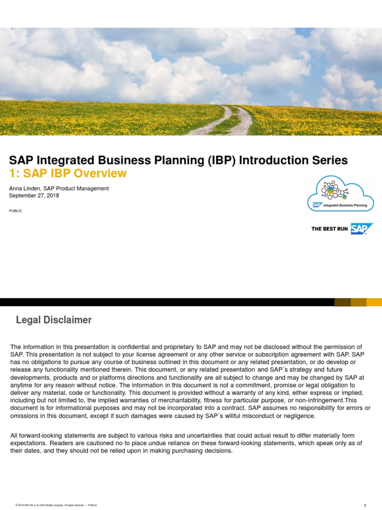 1 - IBP Webinar Series IBP Overview PDF | PDF | Sap Se | Business Process