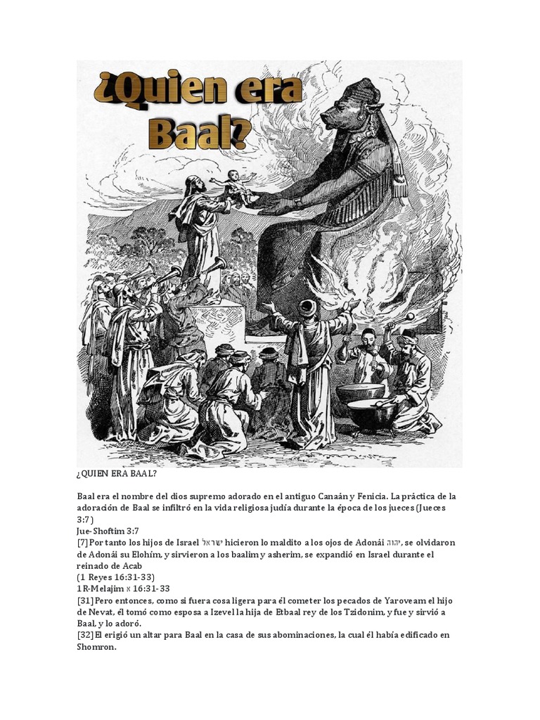 Quien Era Baal | PDF | Deidades | Contenido bíblico