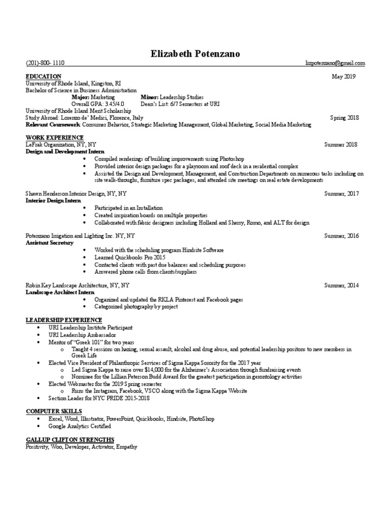 Marketing Resume April 2019 | PDF | Business