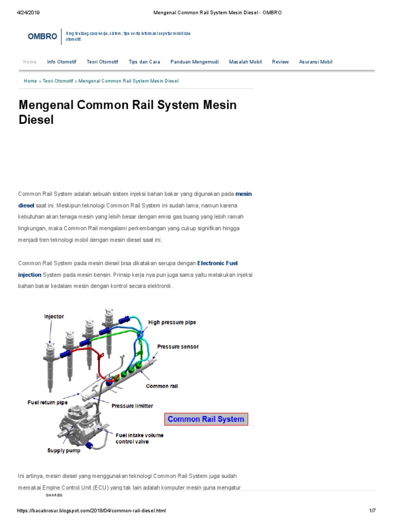 Common Rail System | PDF