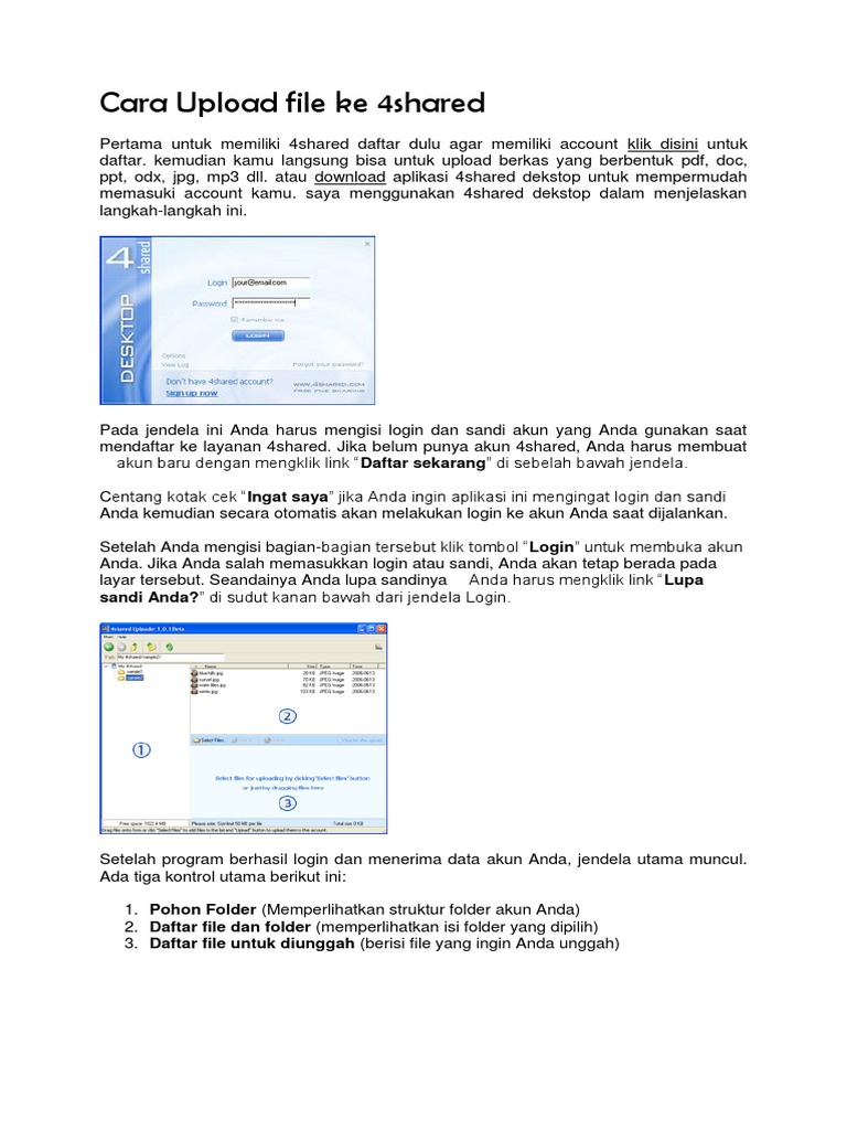Cara Upload Folder KE 4SHARED | PDF