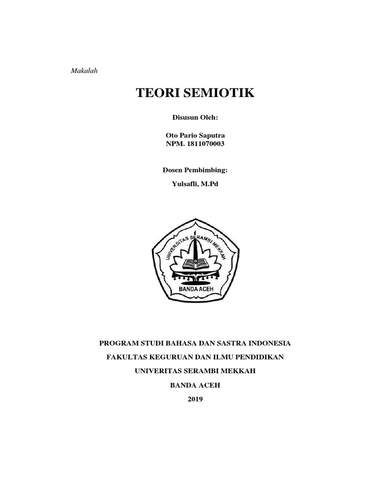 Tugas Teori Semiotik | PDF