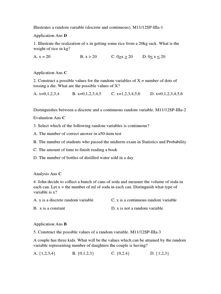 Illustrates A Random Variable | PDF | Mean | Normal Distribution