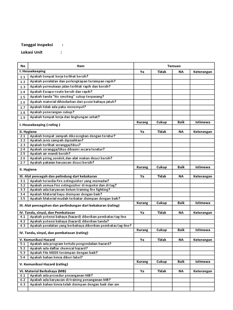 Formulir Penilaian | PDF