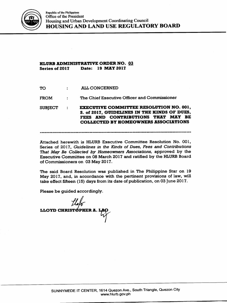 Hlurb Ao 03-17 | PDF