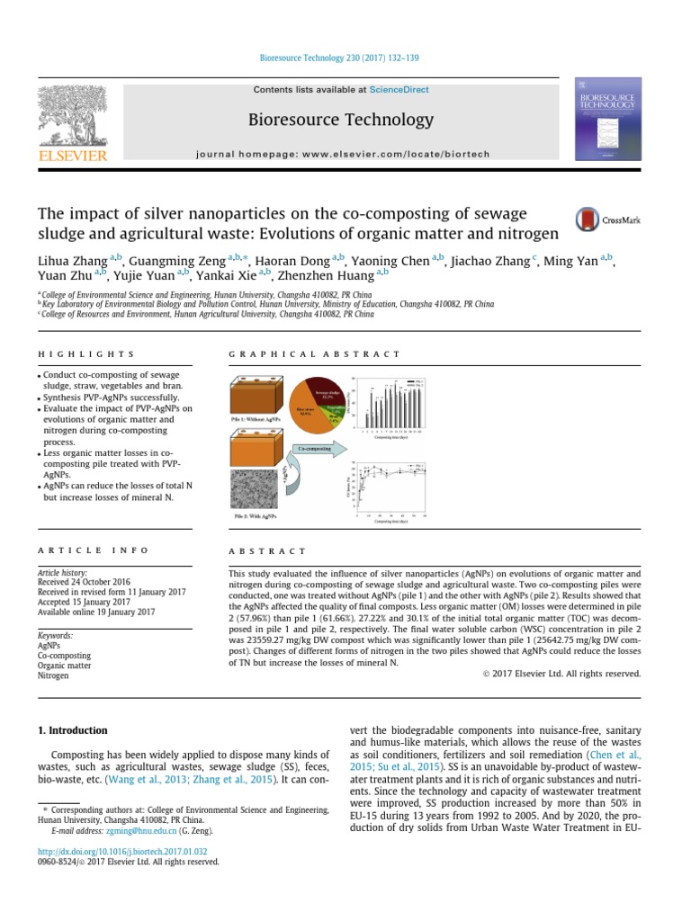 Bioresource Technology | PDF | Compost | Wastewater