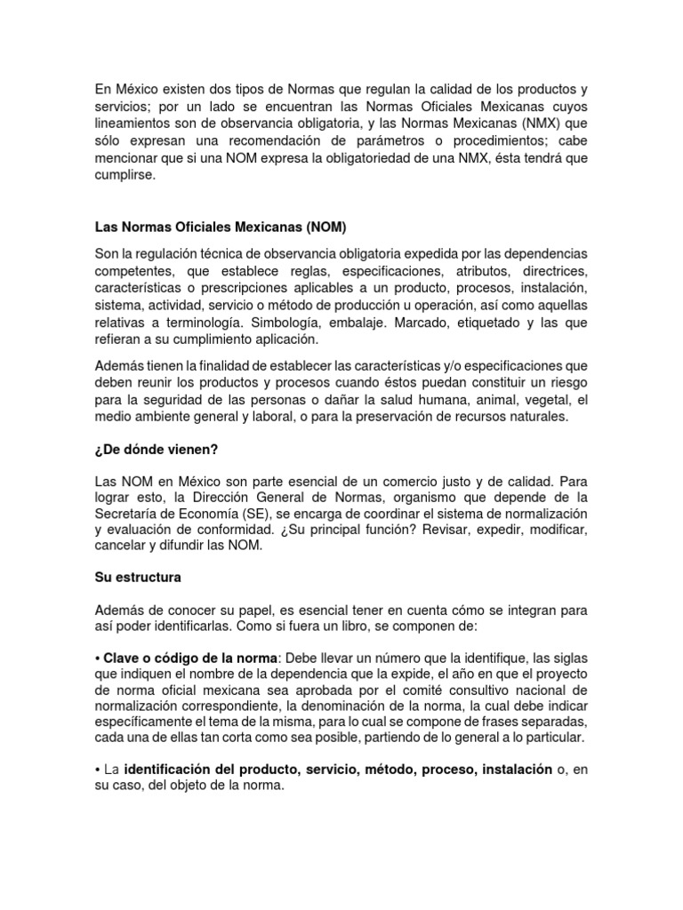 Normas NOM-NMX PDF | PDF | Naturaleza