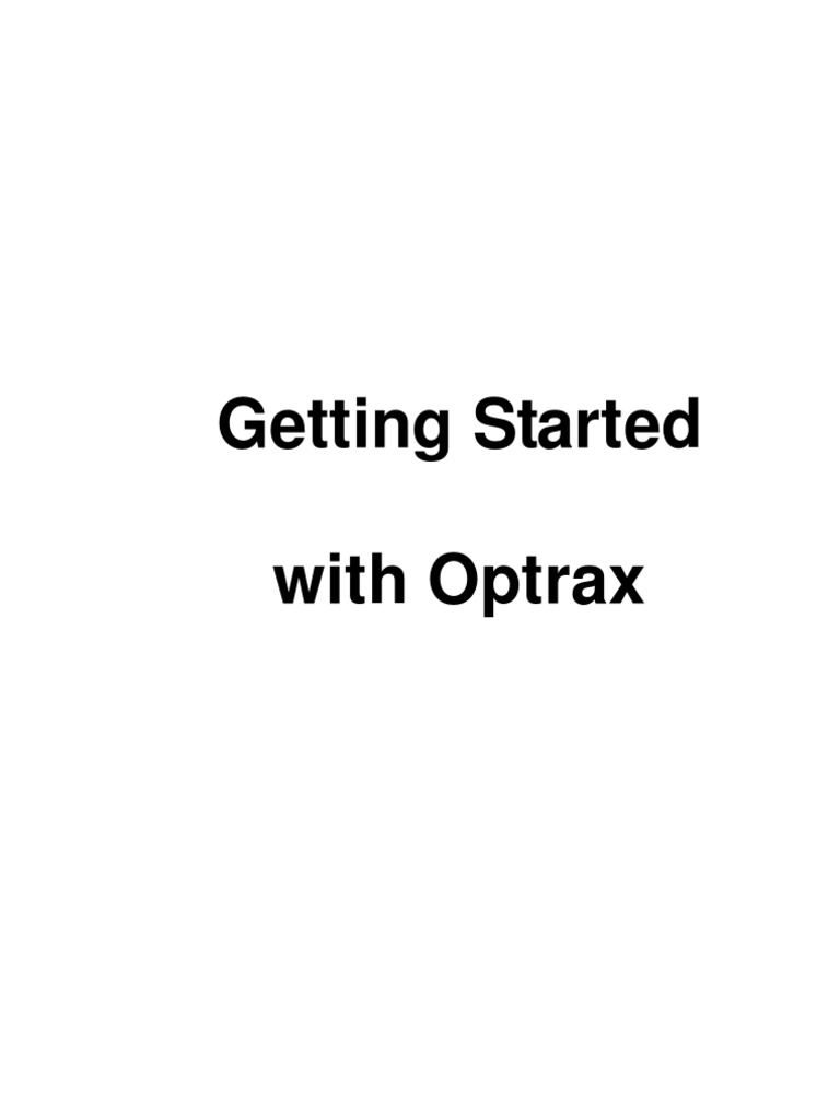 Getting Started With Optrax | PDF | Icon (Computing) | Computer Keyboard