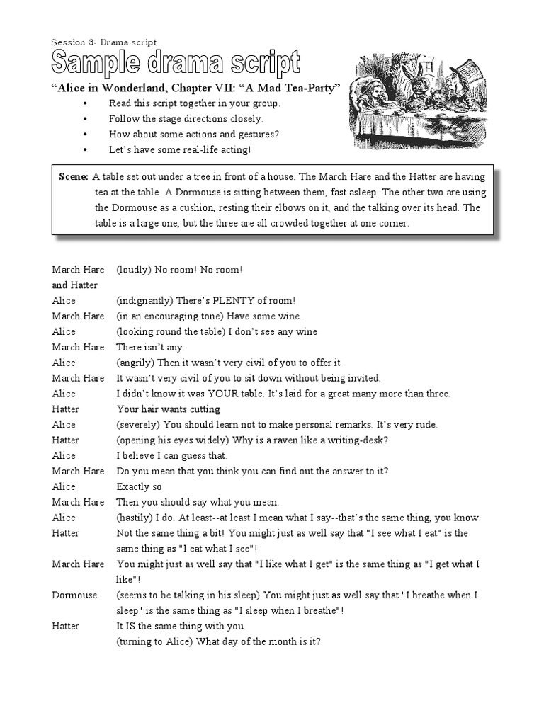 Alice Script | PDF | Alice's Adventures In Wonderland