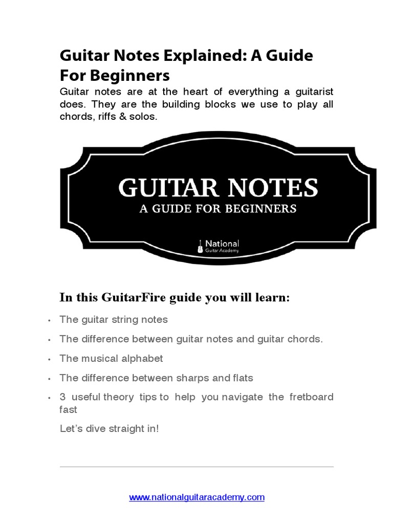 Guitar Notes Explained | PDF | Guitars | String Instruments
