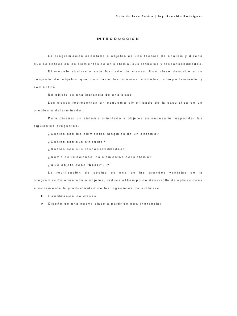 Guia de Java Basica | PDF | Áreas de informática | Informática y ...