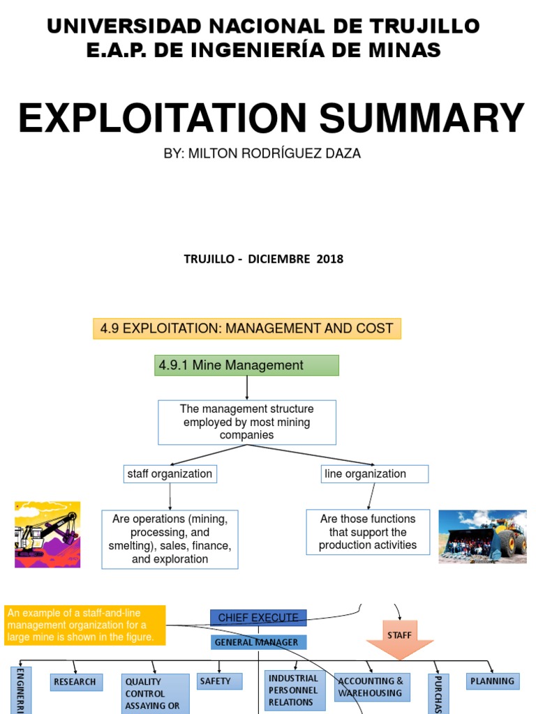 Exploitation Summary by Milton | PDF | Smelting | Ore