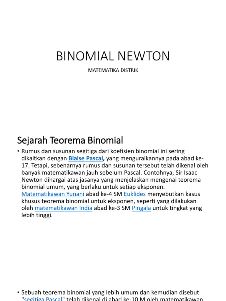 Binomial Newton | PDF