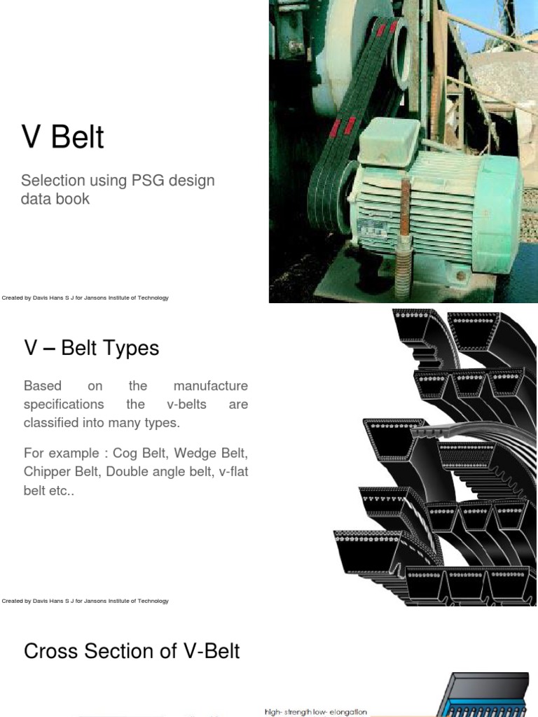V Belt and Sample Problem | PDF | Belt (Mechanical) | Mechanical ...
