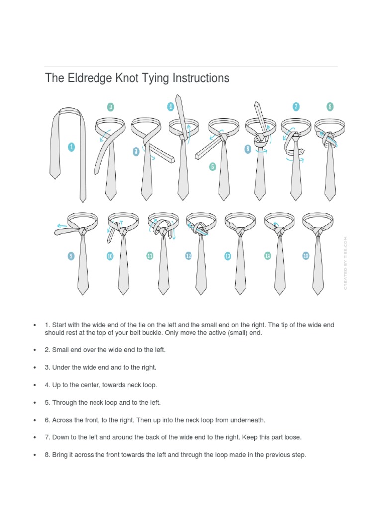 Tie Knot Instructions Guide | PDF | Knot | Nature