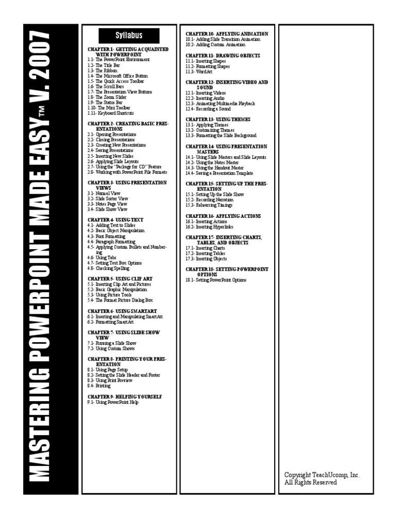 Syllabus: All Rights Reserved | PDF | Microsoft Power Point ...