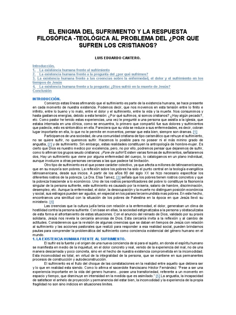 El Enigma Del Sufrimiento y La Respuesta Filosófica | PDF | Sufrimiento ... El Enigma Del Sufrimiento y La Respuesta Filosófica | PDF | Sufrimiento ...