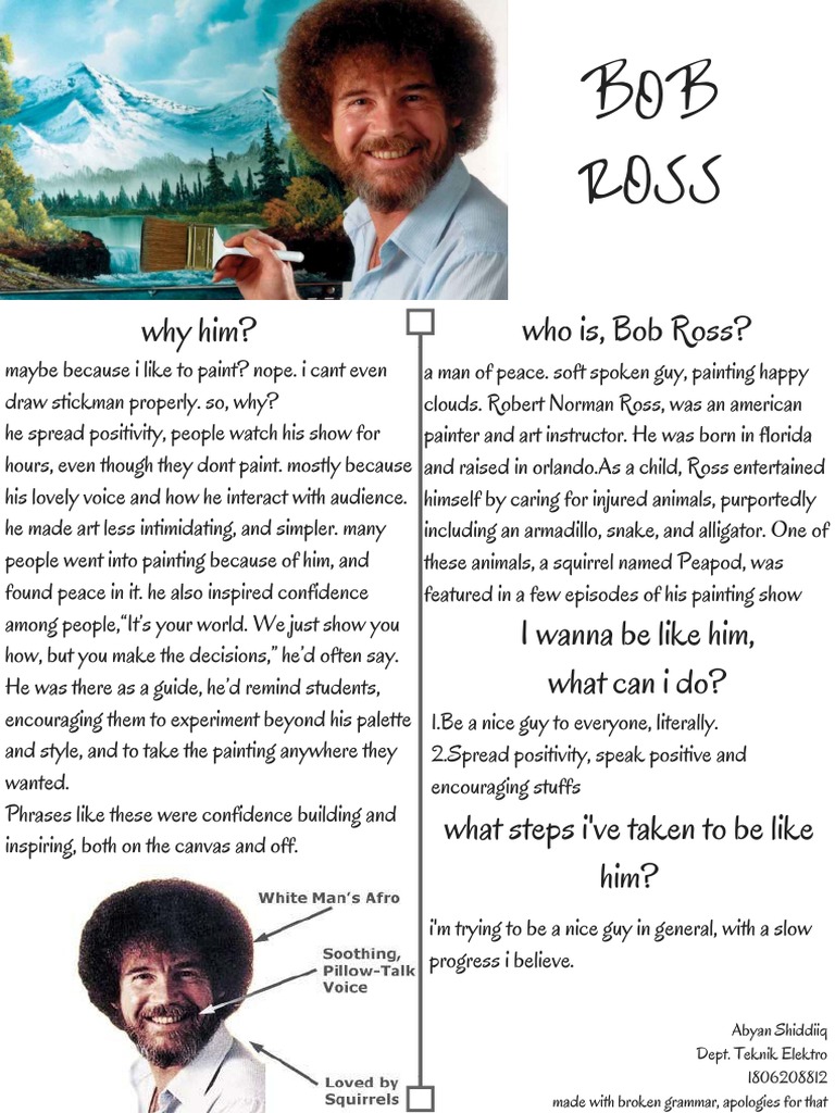 Bob Ross: A Legacy of Positivity | PDF