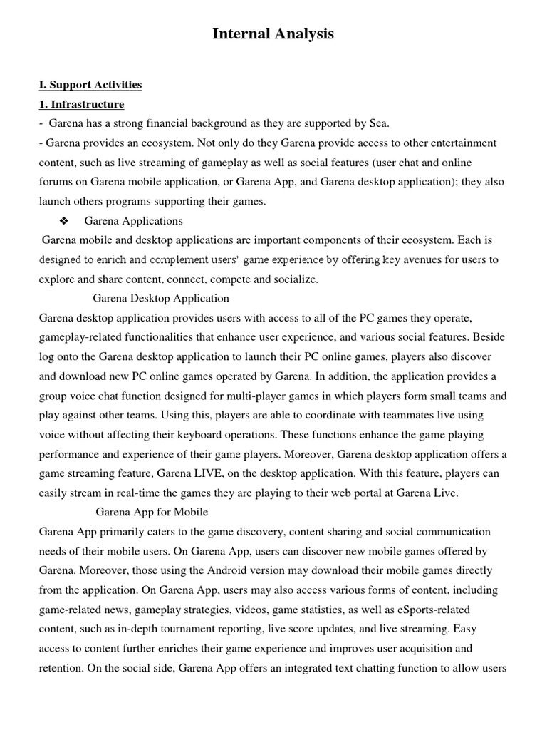 Garena Strategy Analysis | PDF | Mobile App | Mobile Game