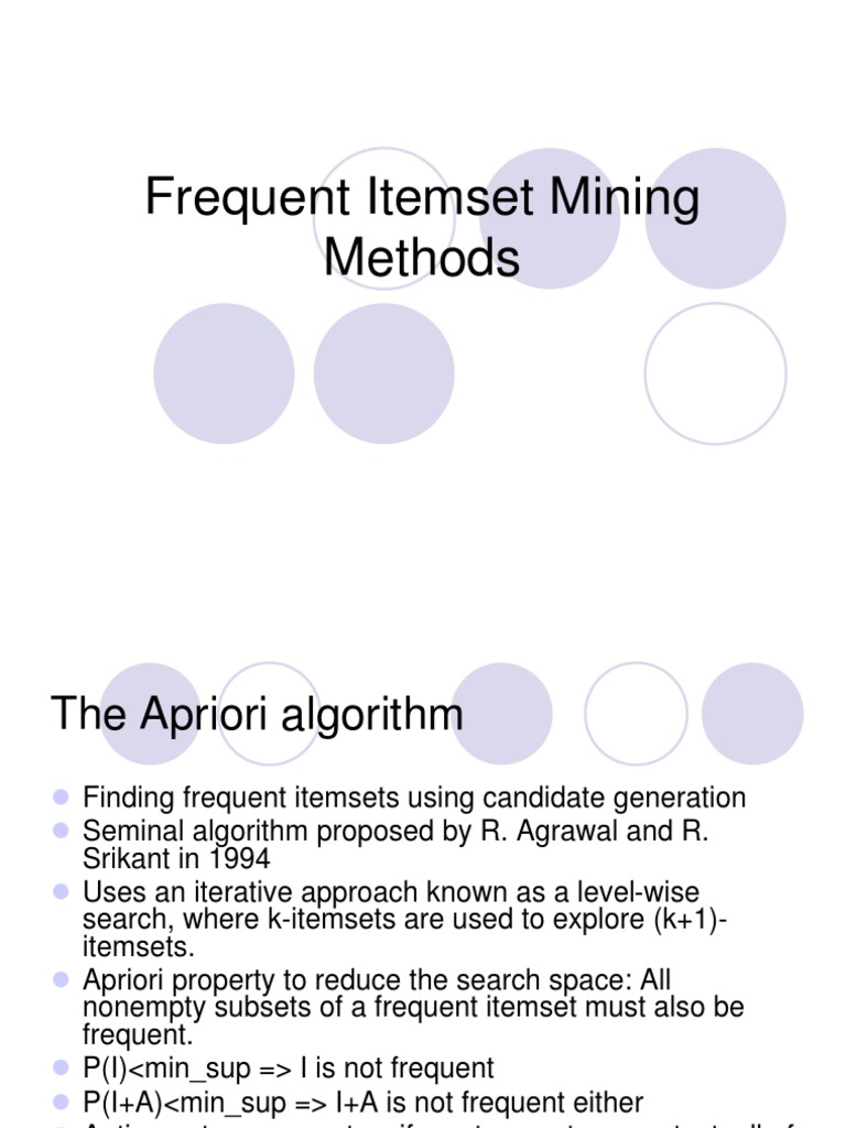 Frequent Itemset Mining Methods | PDF | Discrete Mathematics | Information Retrieval