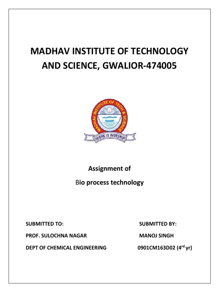 Madhav Institute of Technology and Science, Gwalior-474005 | PDF