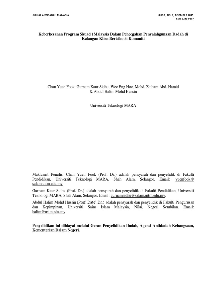 Keberkesanan Program Skuad 1malaysia | PDF