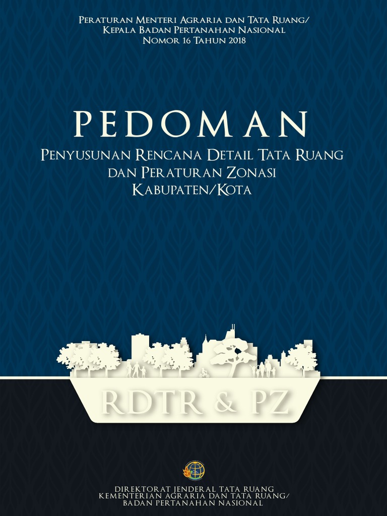 Pedoman RDTR dan Zonasi 2018 | PDF