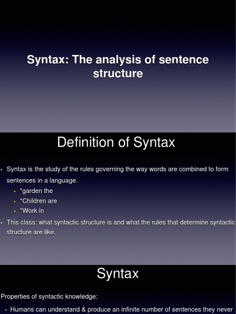 Syntax Simp | PDF | Syntax | Phrase