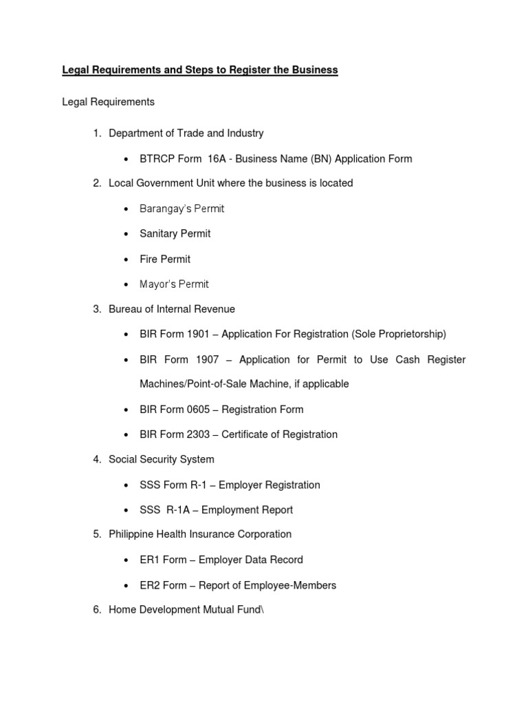 Business Registration Legal Steps Guide | PDF