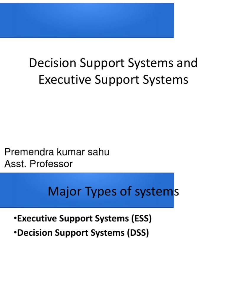 TPS MIS Decision Support Systems and Executive Support Systems | PDF | Decision Support System ...