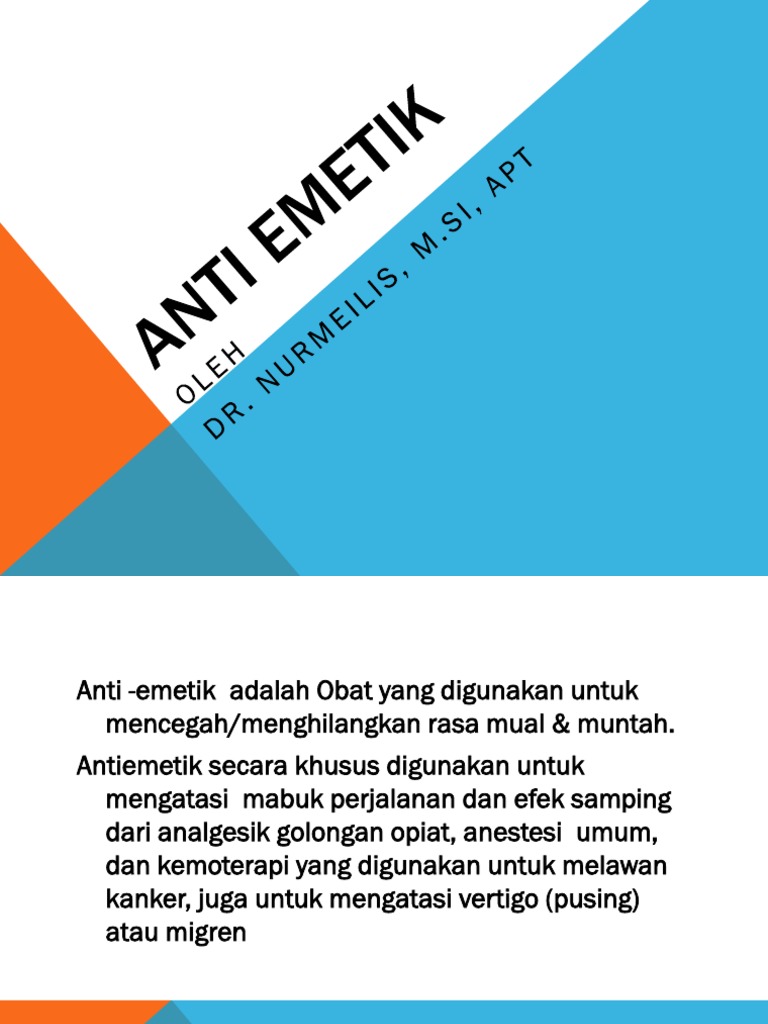 Panduan Obat Anti-Emetik | PDF | Vomiting | Drugs