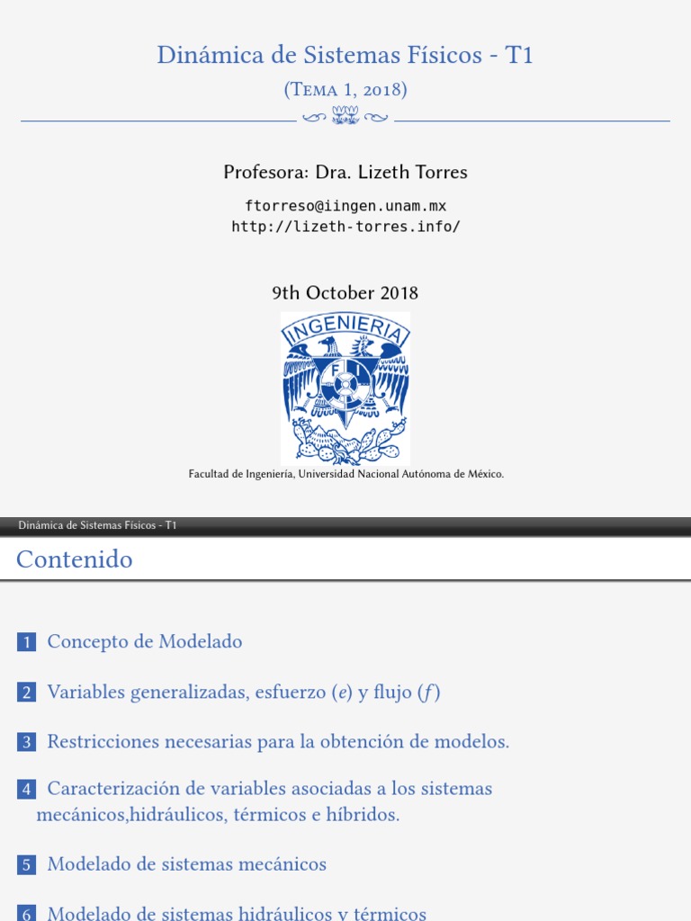 Din Mica de Sistemas F Sicos T1 PDF | PDF | Dinámica (Mecánica) | Impulso