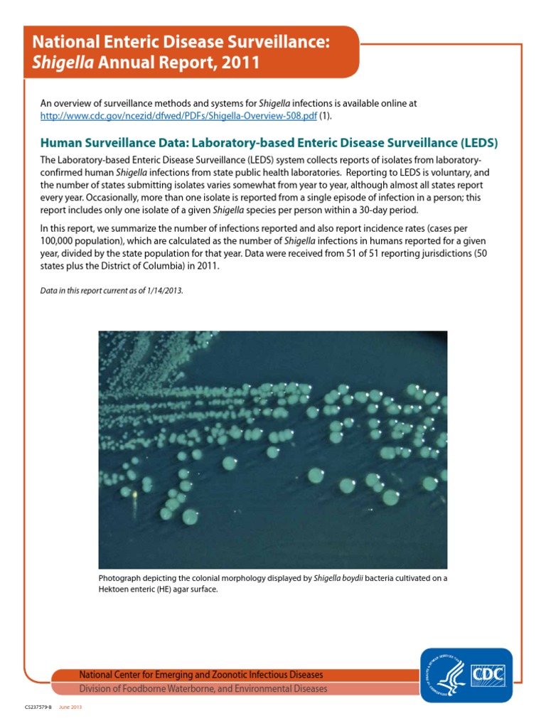 Shigella Annual Report 2011 508c | PDF | Foodborne Illness | Centers ...