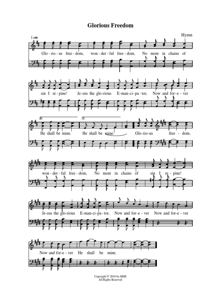 Glorious Freedom - Chordiels | PDF