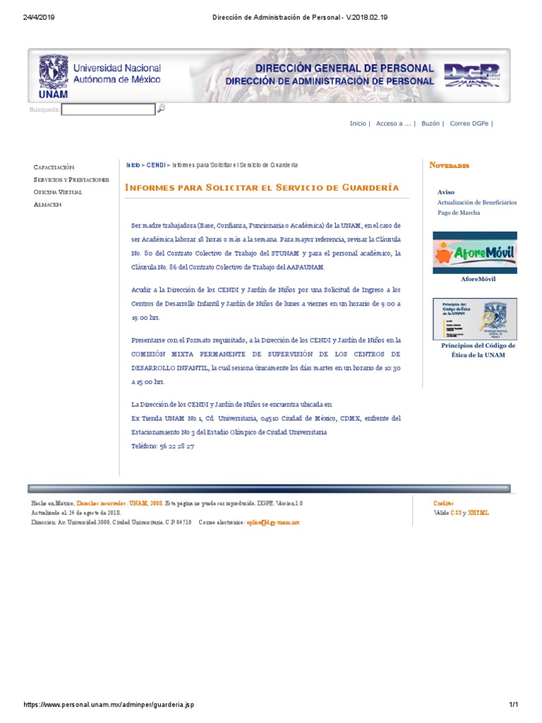 Requisitos CENDI UNAM 2018-2019 | PDF | Business