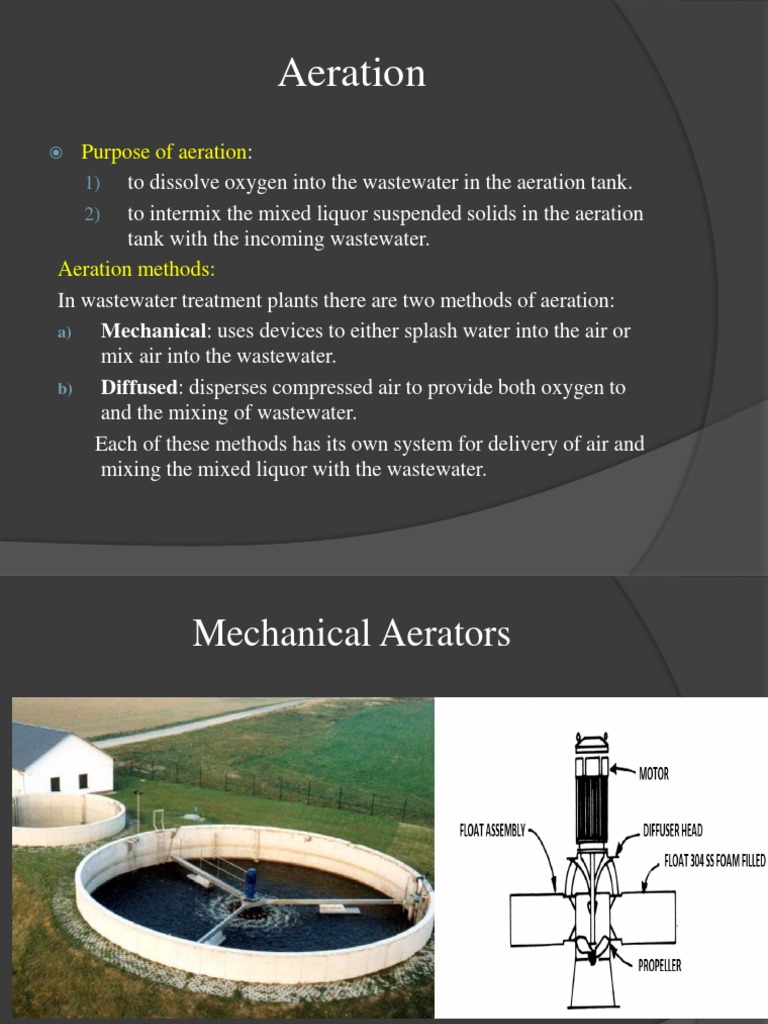 Aeration Methods in Wastewater Treatment | PDF | Sewage Treatment ...