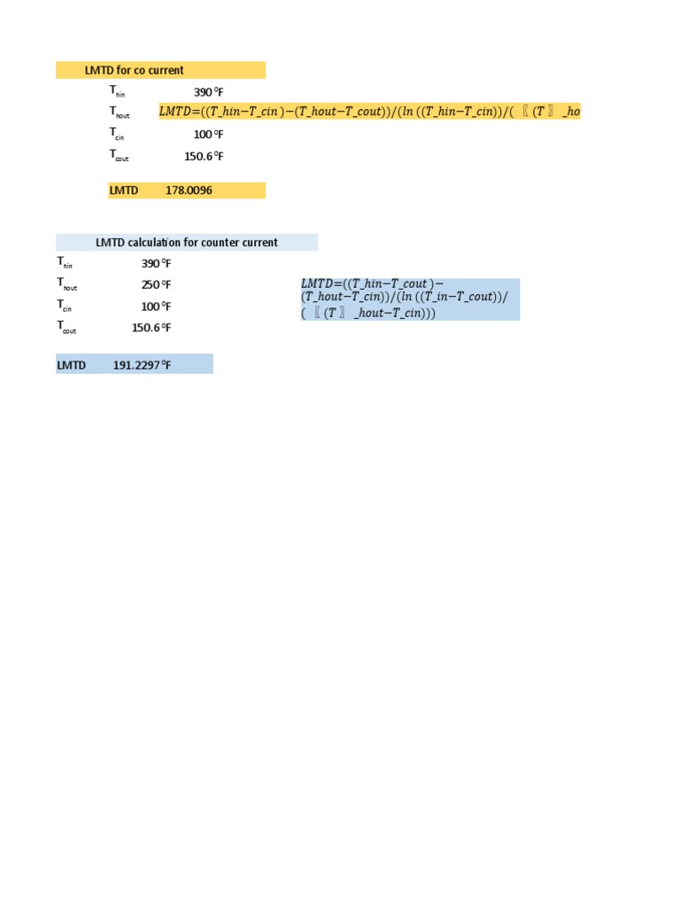 LMTD Calculator | PDF