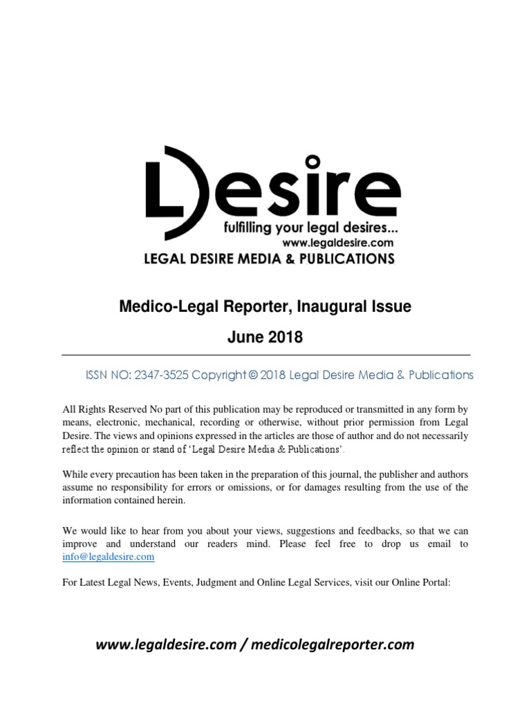 Medico Legal Reporter Journal PDF | Download Free PDF | Forensic ...