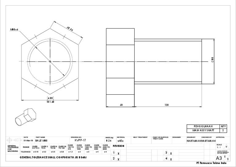 M80x6 bolt specifications | PDF | Engineering Tolerance | Screw