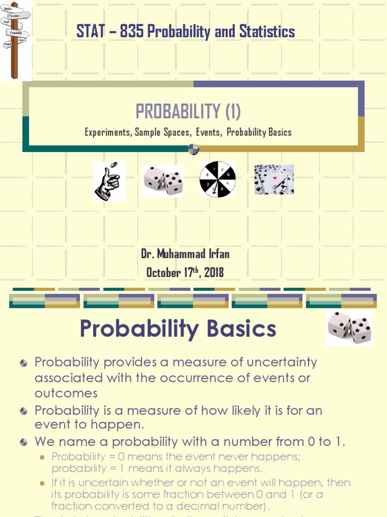 Probability (1) : STAT - 835 Probability and Statistics | Download Free ...