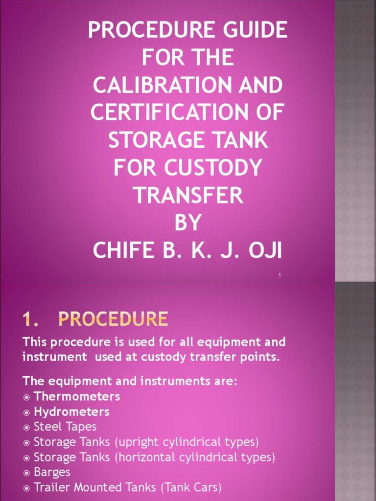 Tank Calibration PPP | PDF | Calibration | Nature