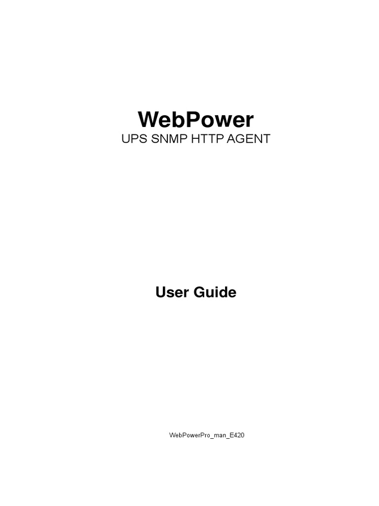 Webpower: User Guide | PDF | Computer Network | Hypertext Transfer Protocol