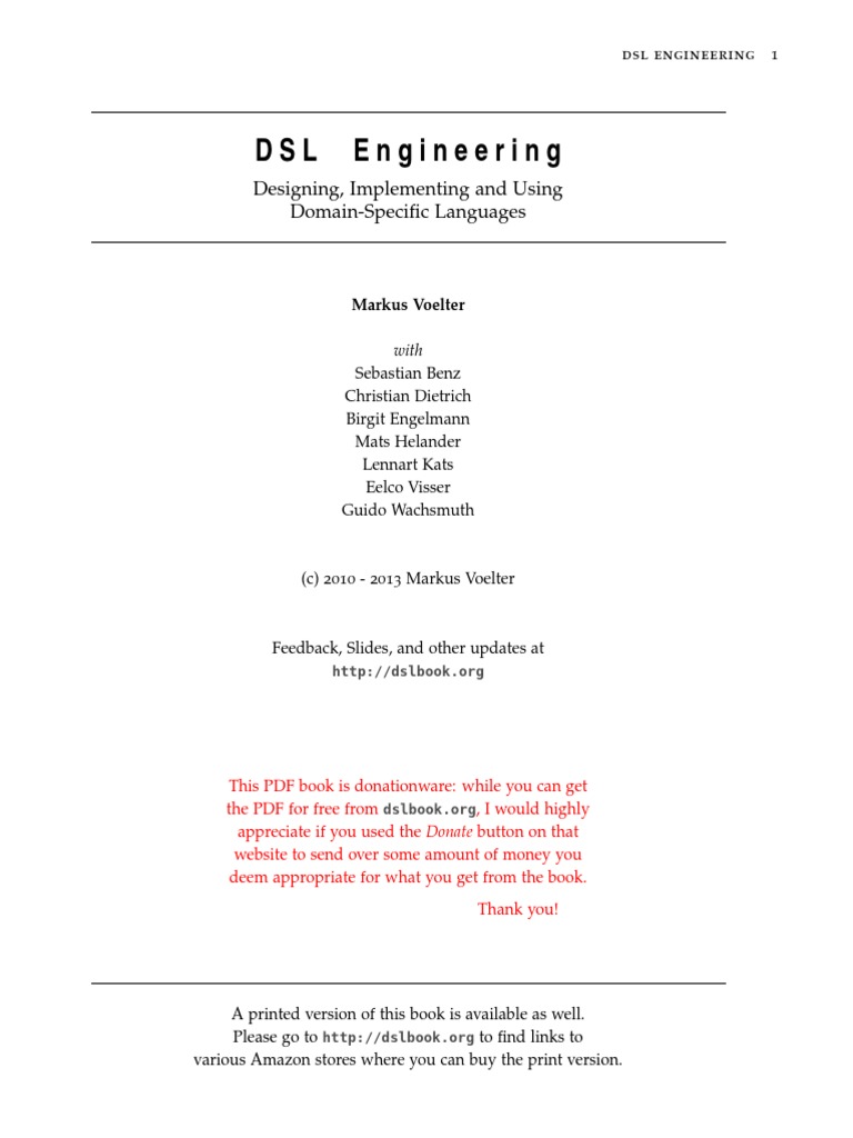 DSL Engineering PDF | PDF | Component Based Software Engineering | Programming Language