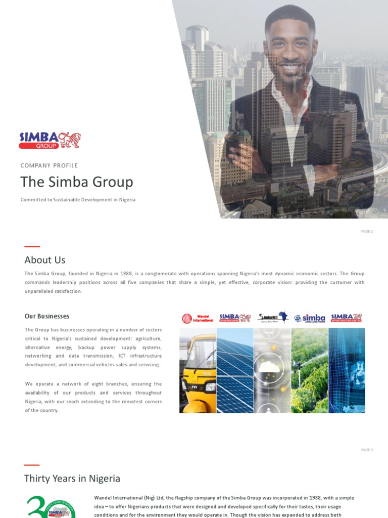 Simba Group (Company Profile) PDF | PDF | Irrigation | Agriculture