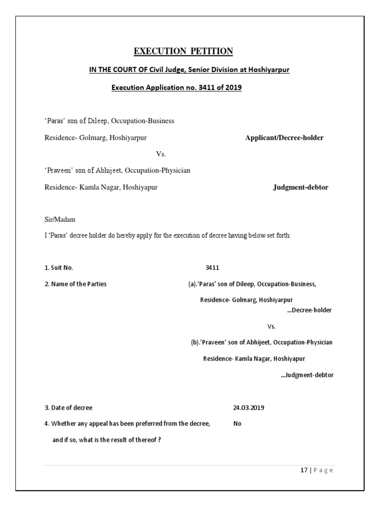 5 Executory Petition | PDF | Public Law | Virtue