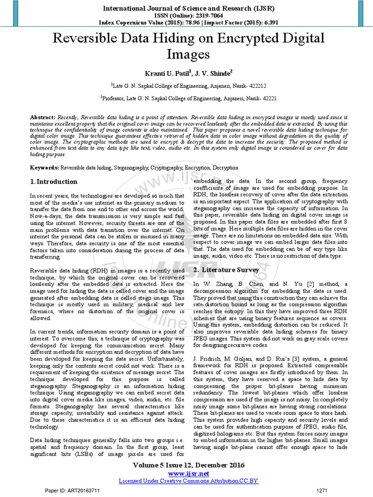 Ijsr Paper | PDF | Data Compression | Cryptography