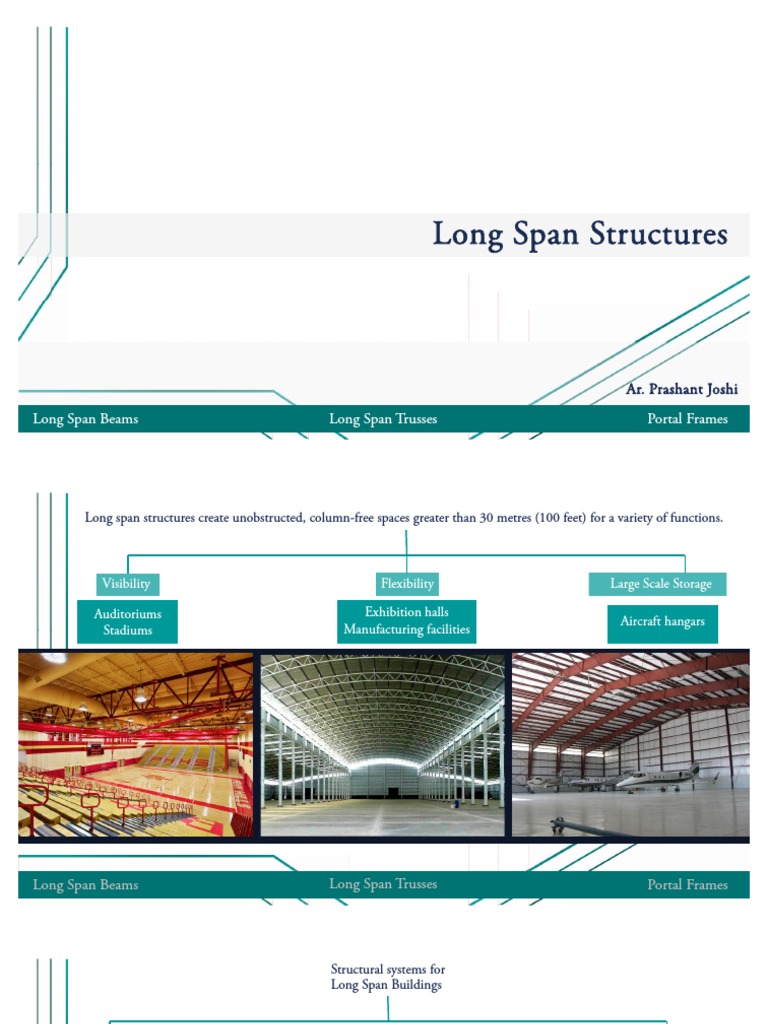 Long Span Structures Presentation PDF | PDF | Truss | Framing ...