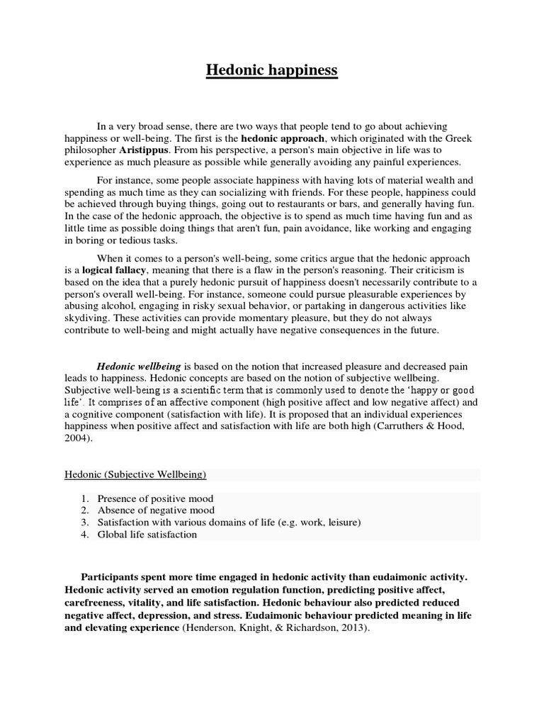 Fericire Hedonica | PDF | Hedonism | Well Being